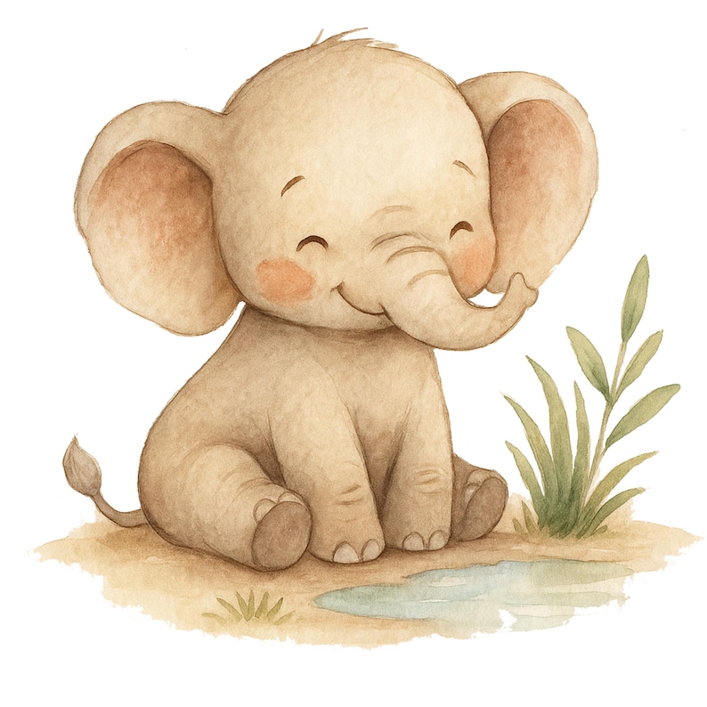 18 Safari Animals Clipart Bundle, Watercolor Jungle Animal PNG & JPG ...