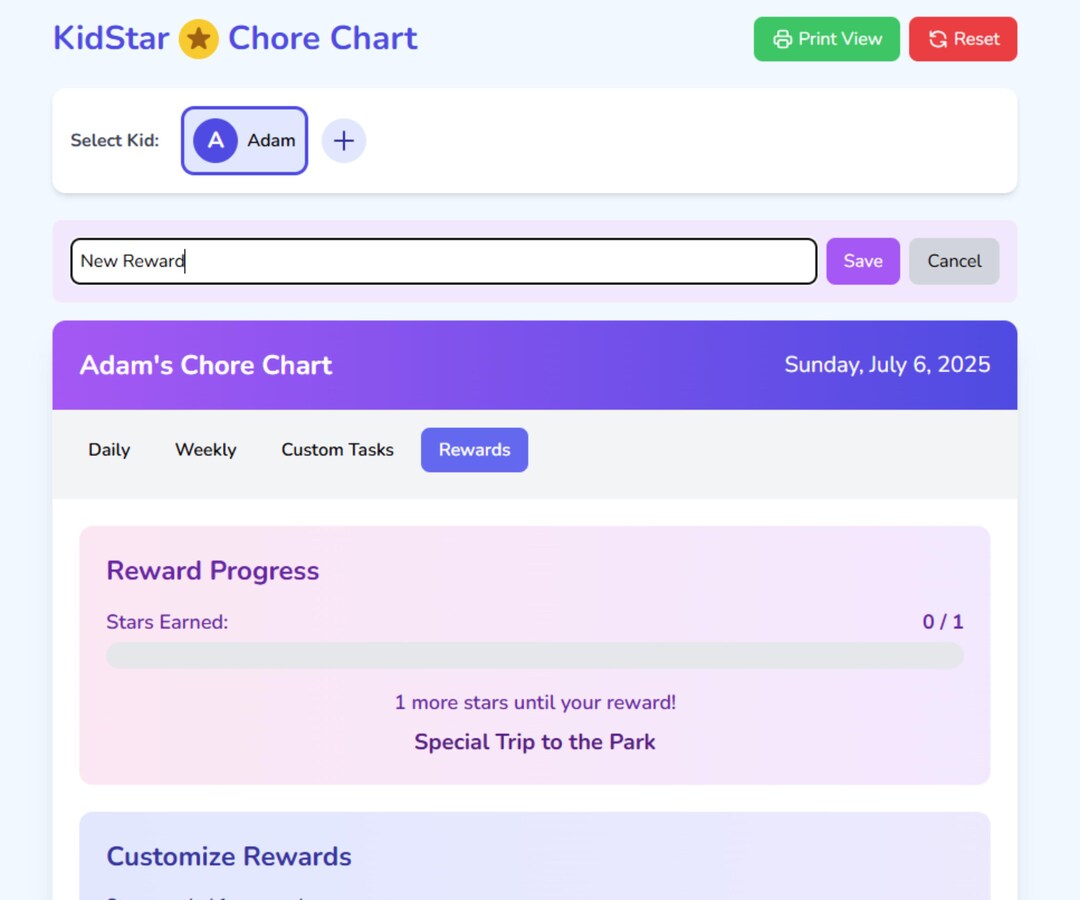 Interactive Chore Chart App for Kids – Digital Responsibility Tracker ...