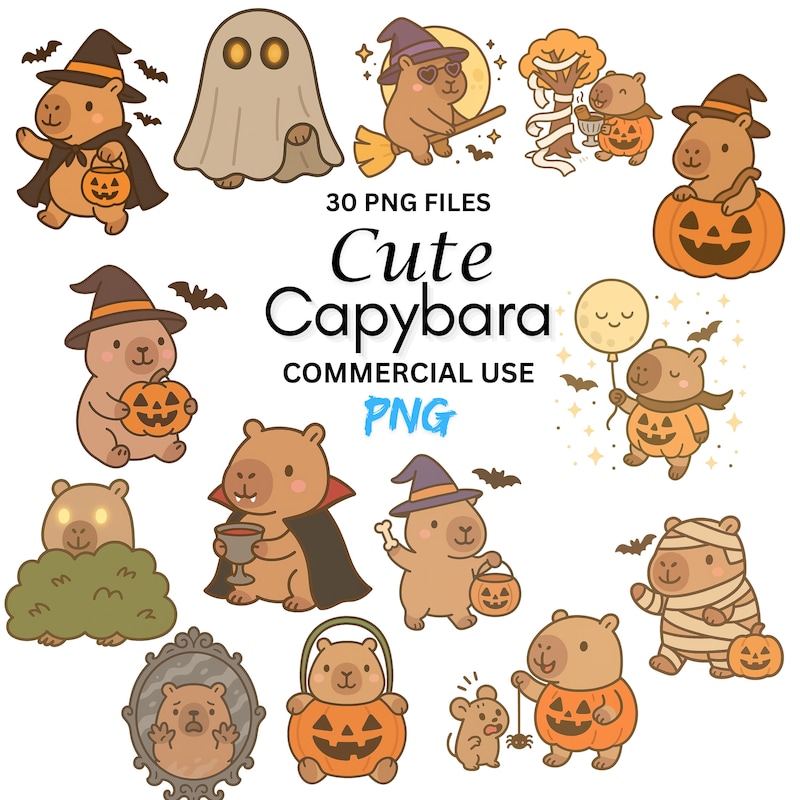 Halloween Capybara - Etsy