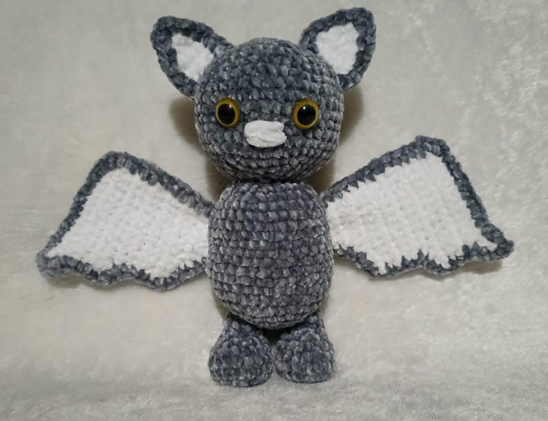 Pippin the Bat Crochet Pattern PDF | Cute Amigurumi Bat Plush Tutorial ...
