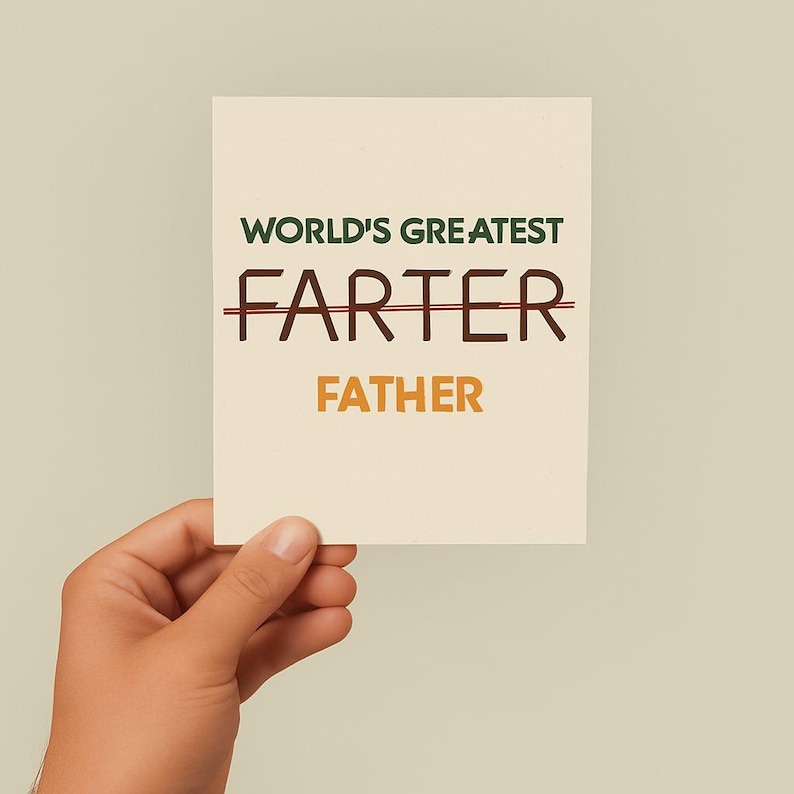 Funny Father’s Day Print – “world’s Greatest Farter... I Mean Father ...