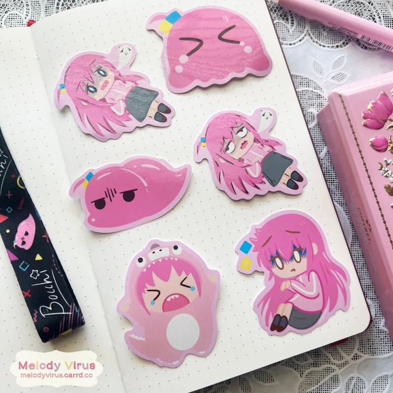 Bocchi the Rock Stickers Hitori Gotou Stickers Vinyl - Etsy Australia