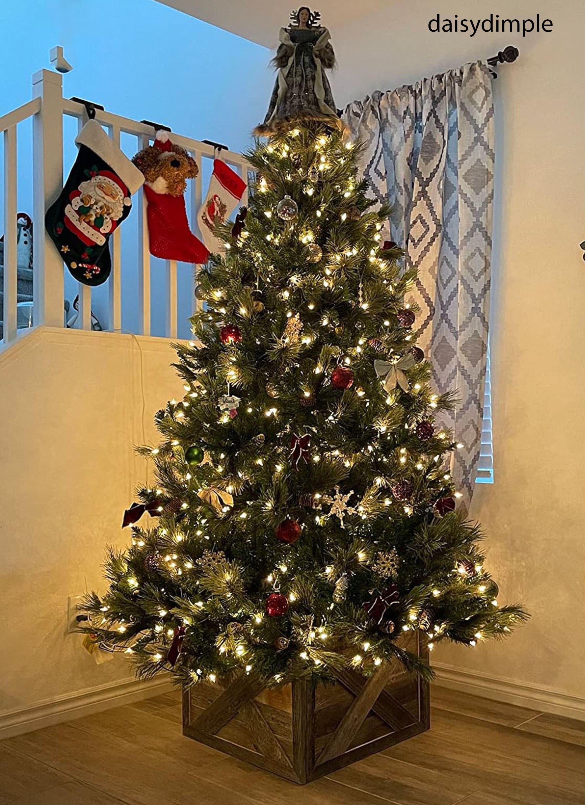 Farmhouse Reclaimed Wood Christmas Tree Collar Box Rustic - Etsy