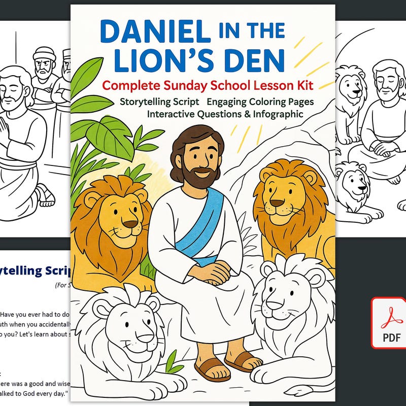 Daniel and the Lion - Etsy