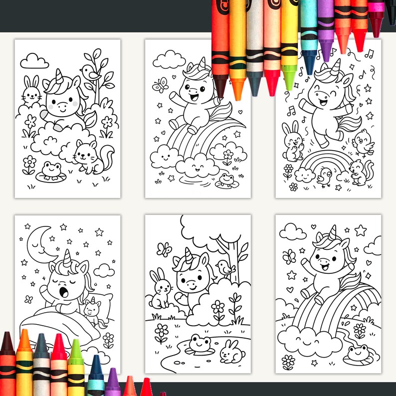 Baby Unicorn Coloring Pages for Kids PDF | Easy Unicorn Coloring Book ...