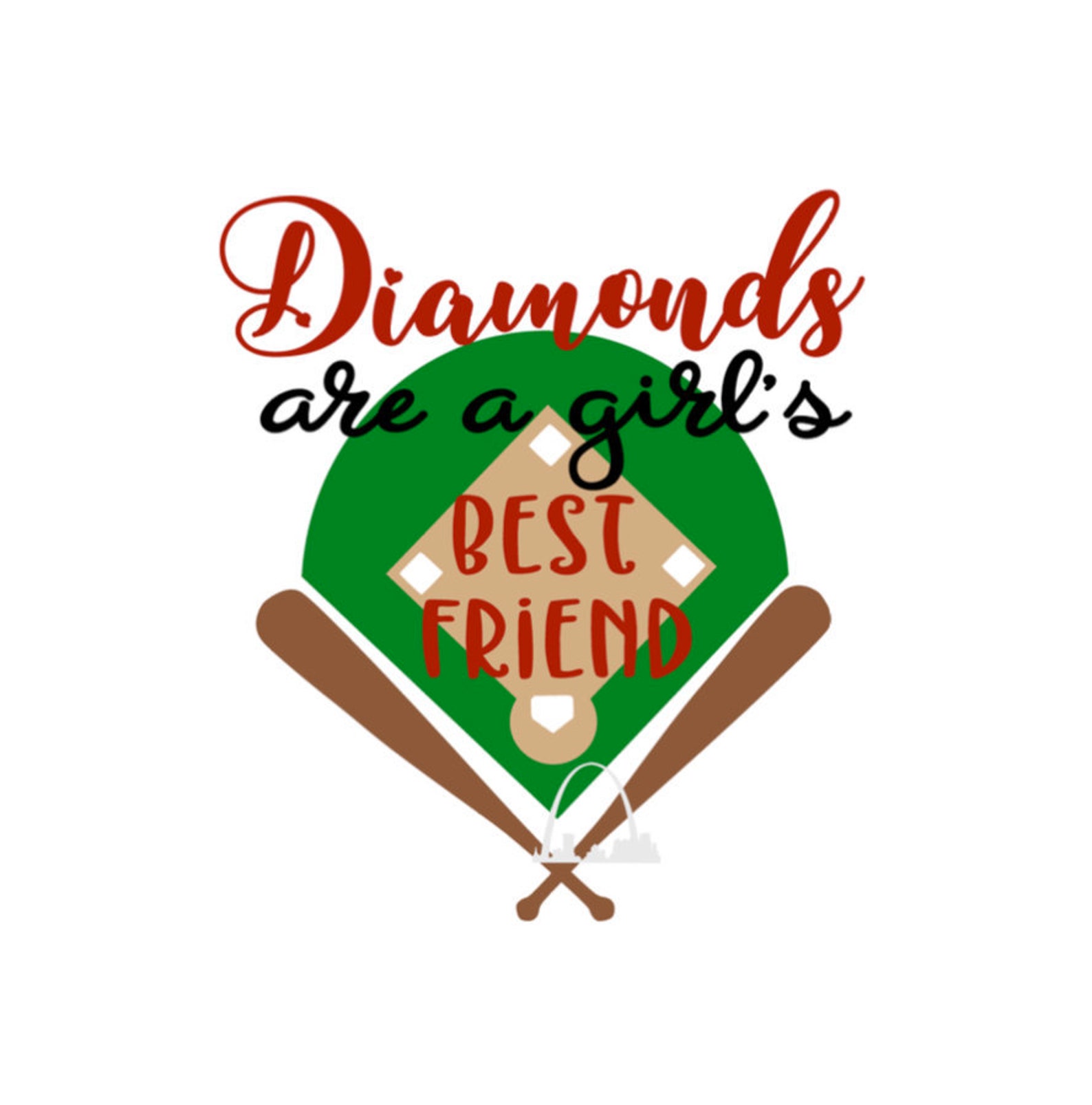 Diamonds Are a Girl's Best Friend Svg Cut File Baseball - Etsy