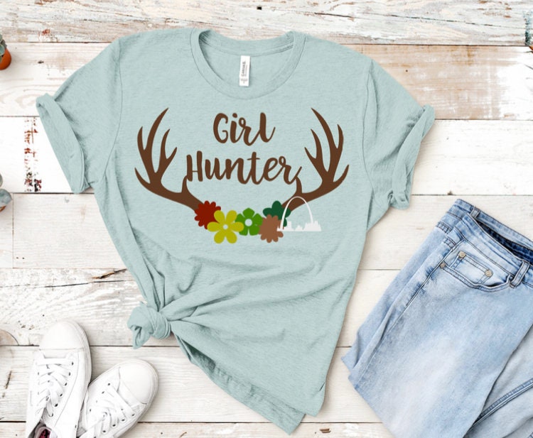 Girl Hunter Antlers svg dxf cut file Female Deer Hunter | Etsy