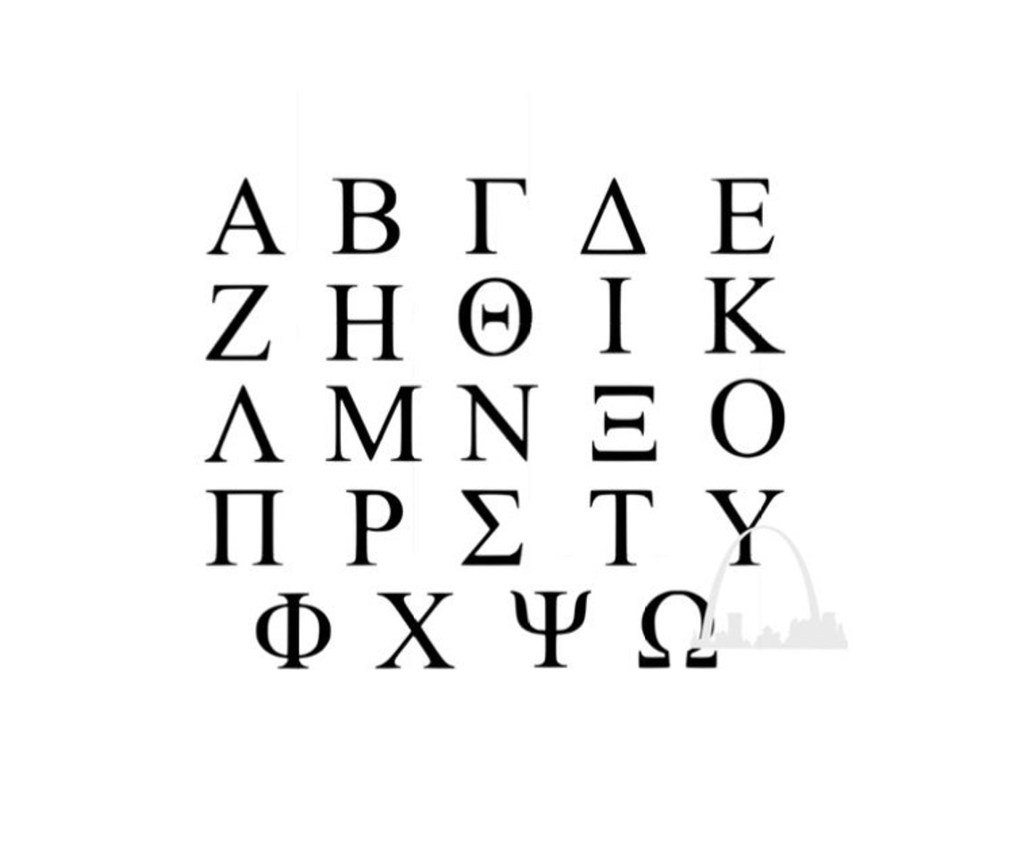 Fraternity Sorority Greek Alphabet SVG Cut File DXF Png Jpeg - Etsy