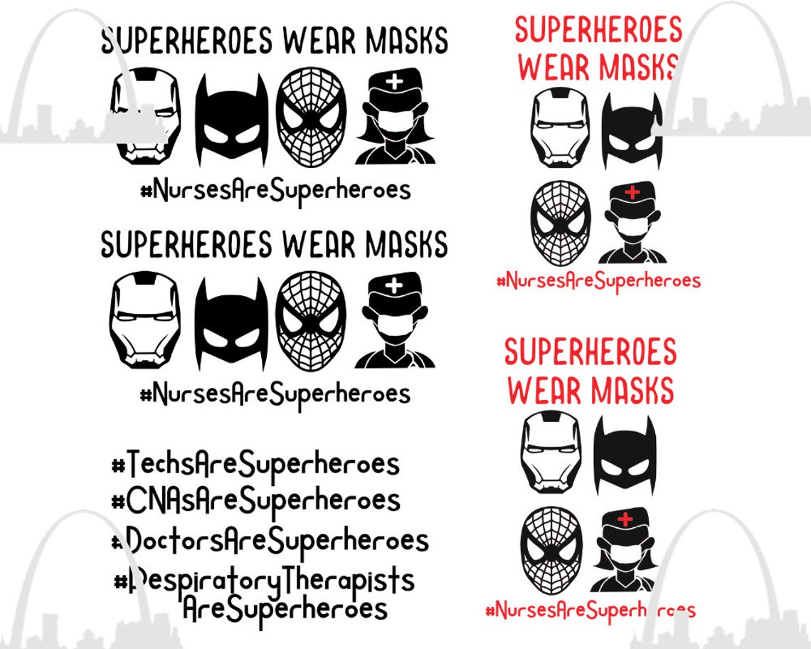 Nurse Superhero SVG Bundle Superheroes Wear Masks Svg Bundle - Etsy