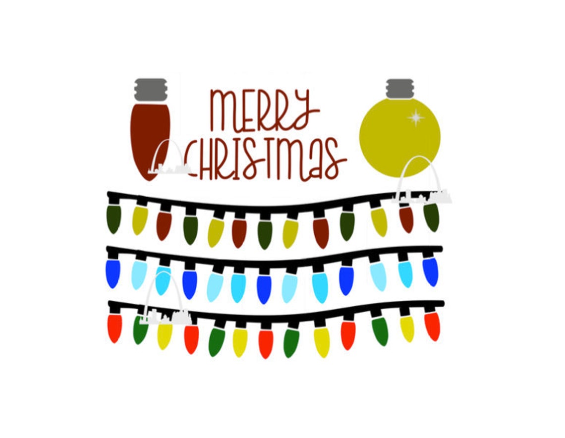 Merry Christmas Lights Bulbs Tree Decorations Winter Ornaments - Etsy