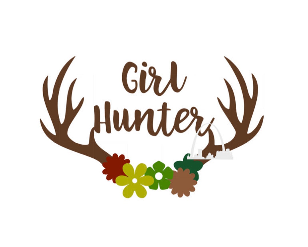 Girl Hunter Antlers Svg Dxf Cut File Female Deer Hunter T-shirts Decals Coffee Mugs Hats Glass ...
