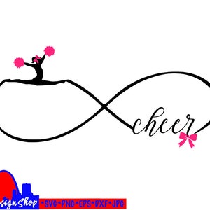 Cheerleading for Life Cheer Infinity Sign Svg Cut File Dxf Png Jpeg ...