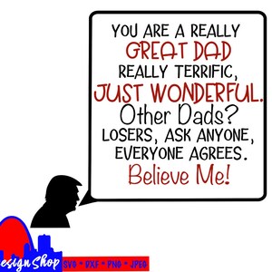 Funny Fathers Day President Svg Cut File Political Dad Gift Diy Cup Mug ...