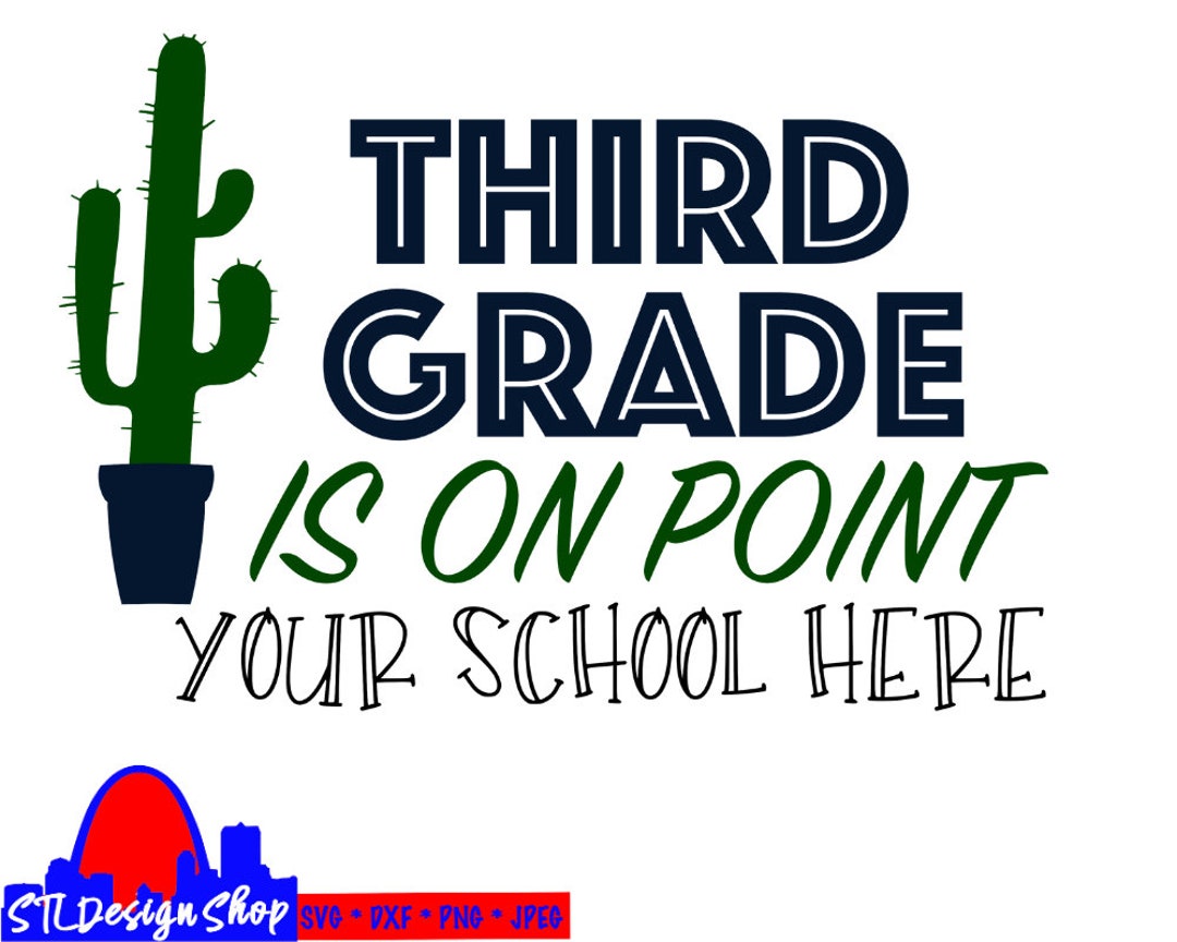 Custom Third Grade Class School SVG Cut File Custom School Name ...
