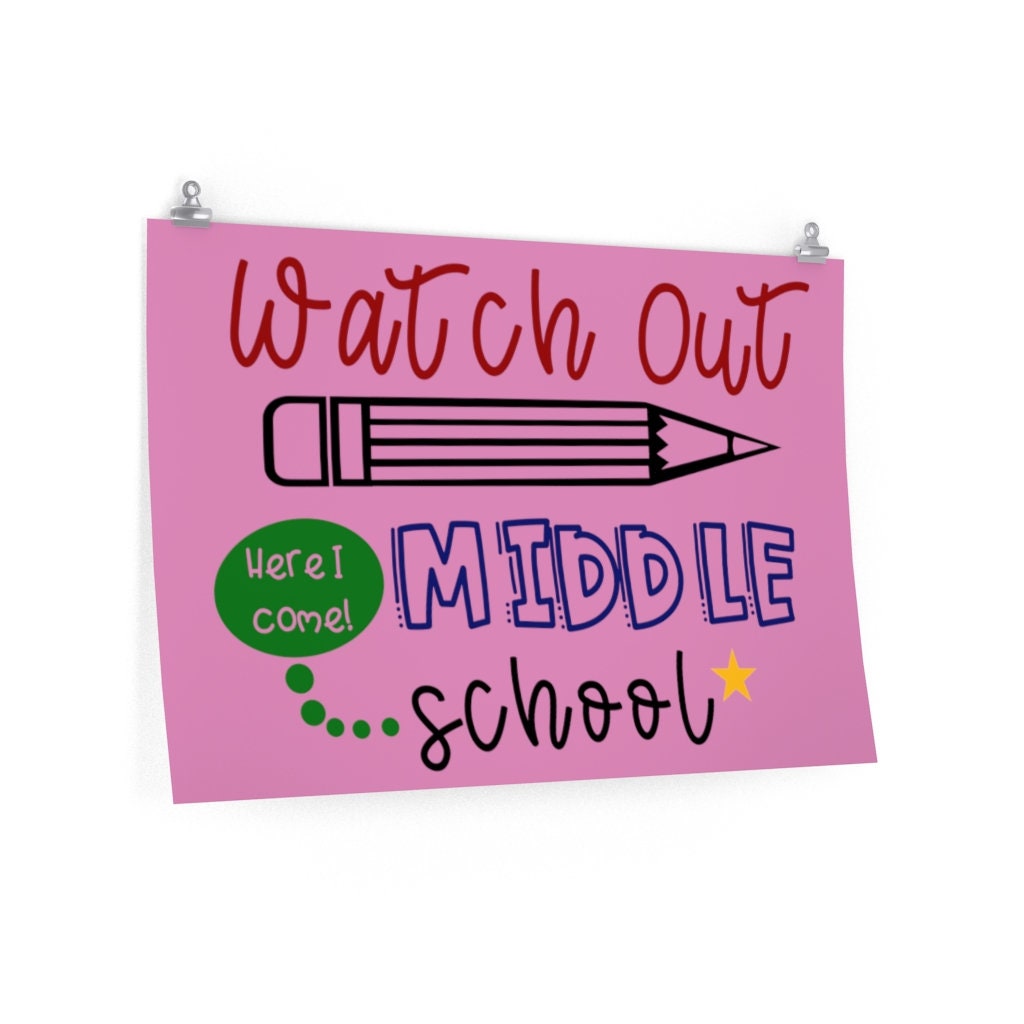 Cuidado con el letrero de la Escuela Secundaria letrero de la | Etsy México