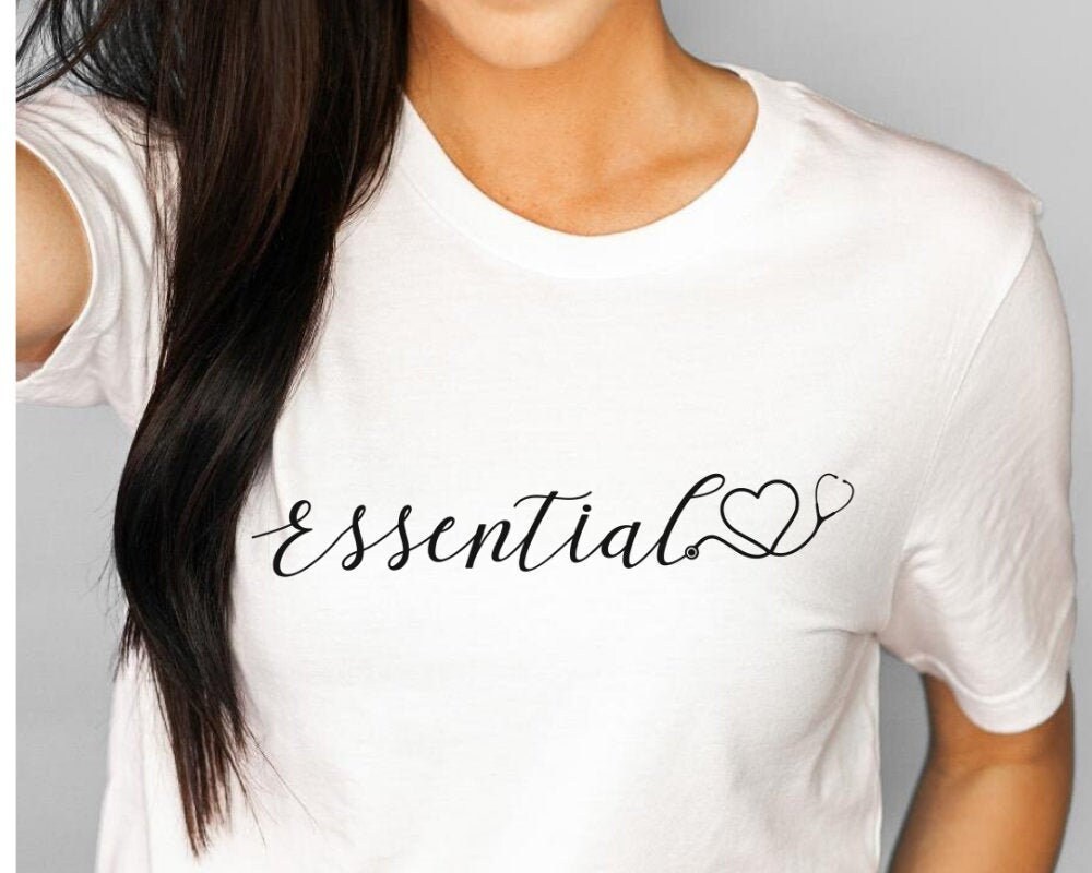 Essential Heart Stethoscope T-shirt Healthcare Worker Gift | Etsy