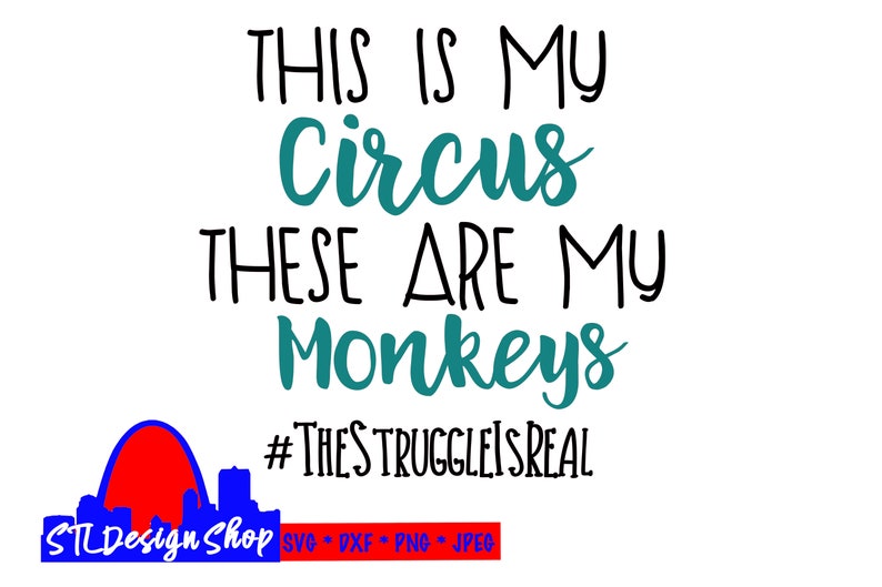 This is My Circus These Are My Monkeys Svg Cut Png Jpeg Dxf | Etsy