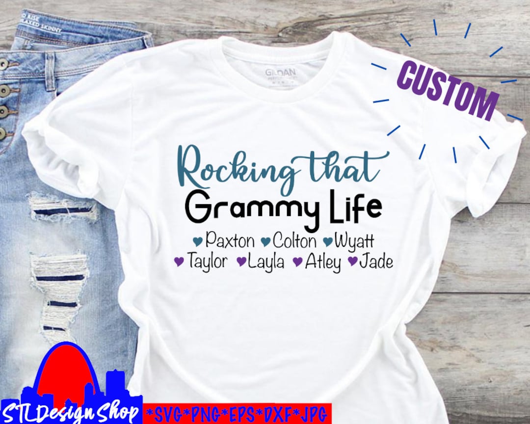 Personalized Grammy Life SVG, Custom Rocking That Grammy Life With ...