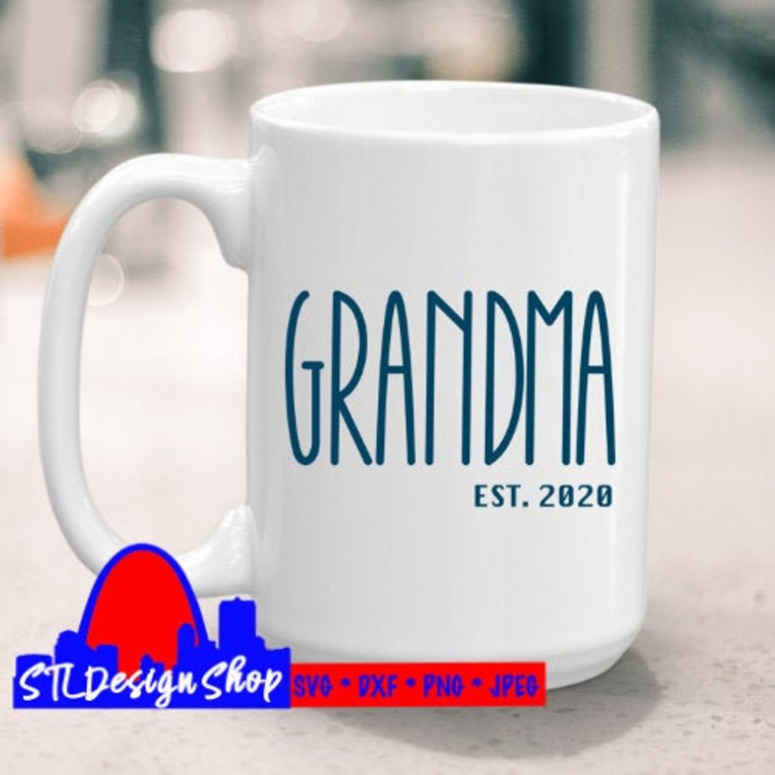 Grandma Est. 2020 Svg Dxf Png Jpeg Cut File Gaga Nana | Etsy