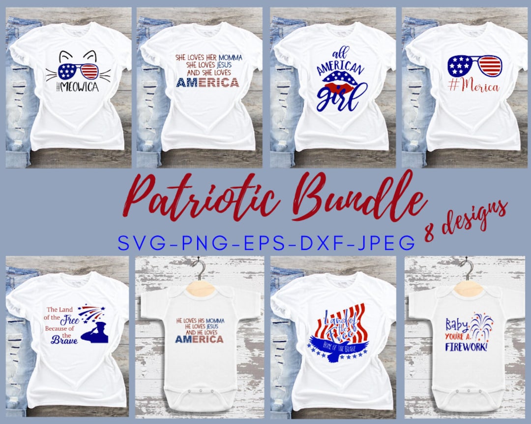 Patriotic SVG Bundle, Memorial Day Bundle, Fourth of July SVG Bundle ...