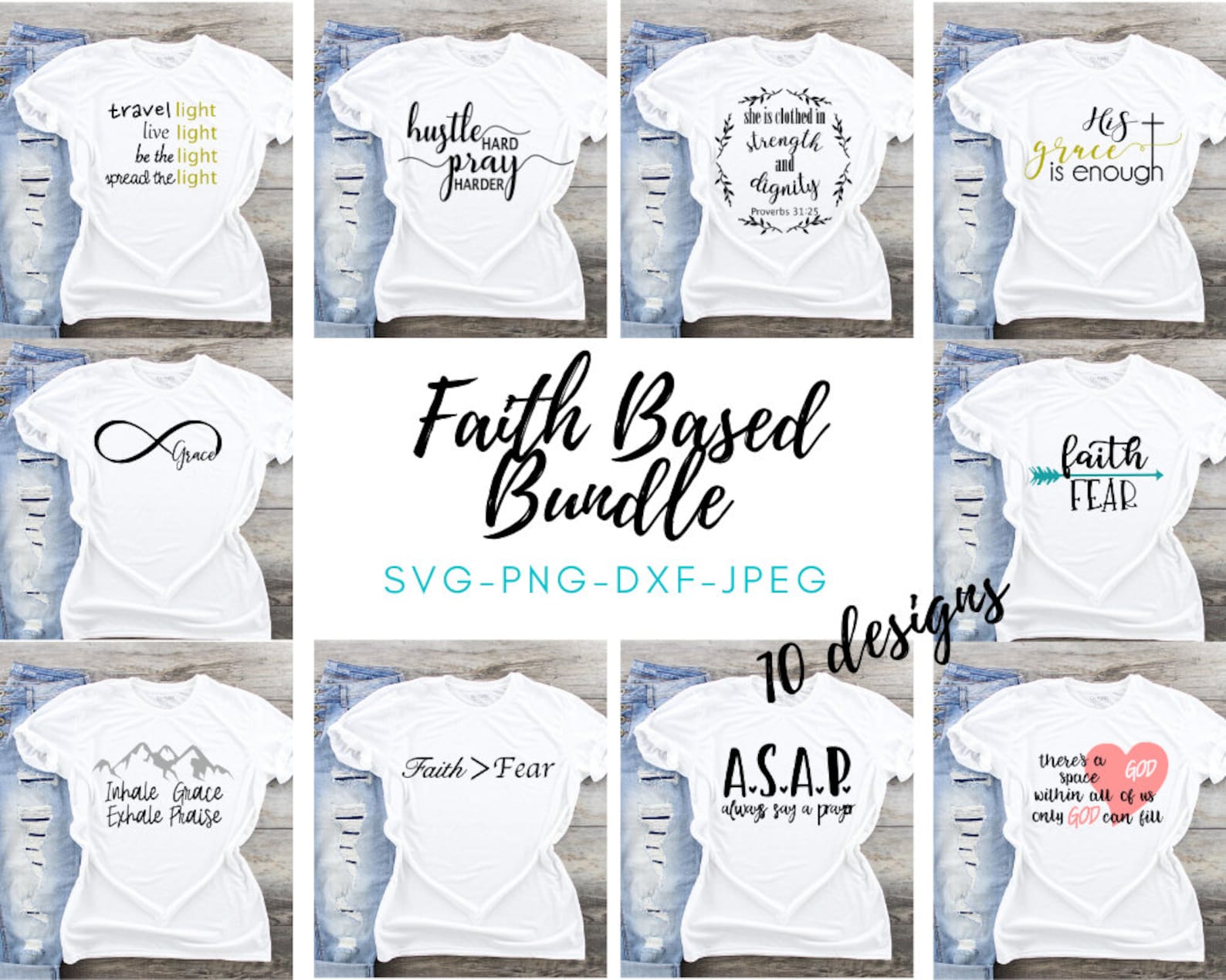 Faith Based SVG Bundle Svg Png Jpeg Dxf DIY Faith Based - Etsy