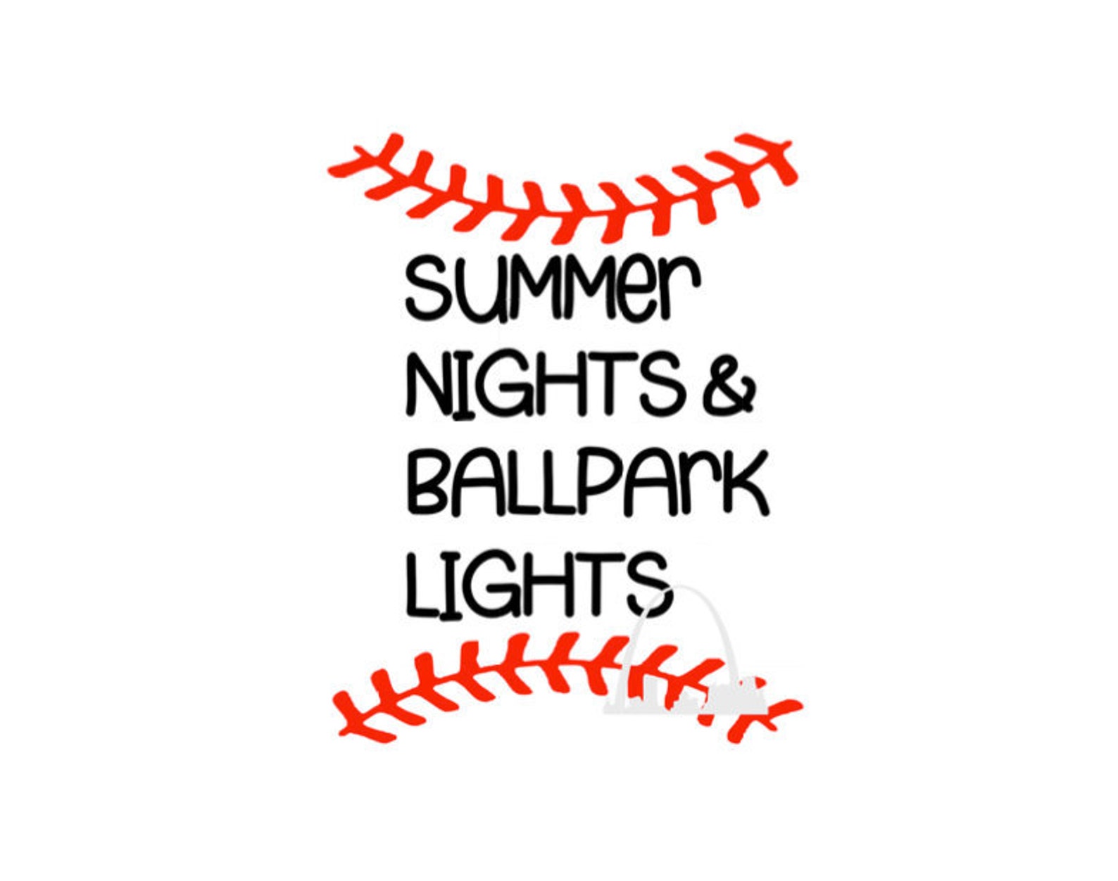 Summer Nights and Ballpark Lights Svg Cut File Baseball - Etsy