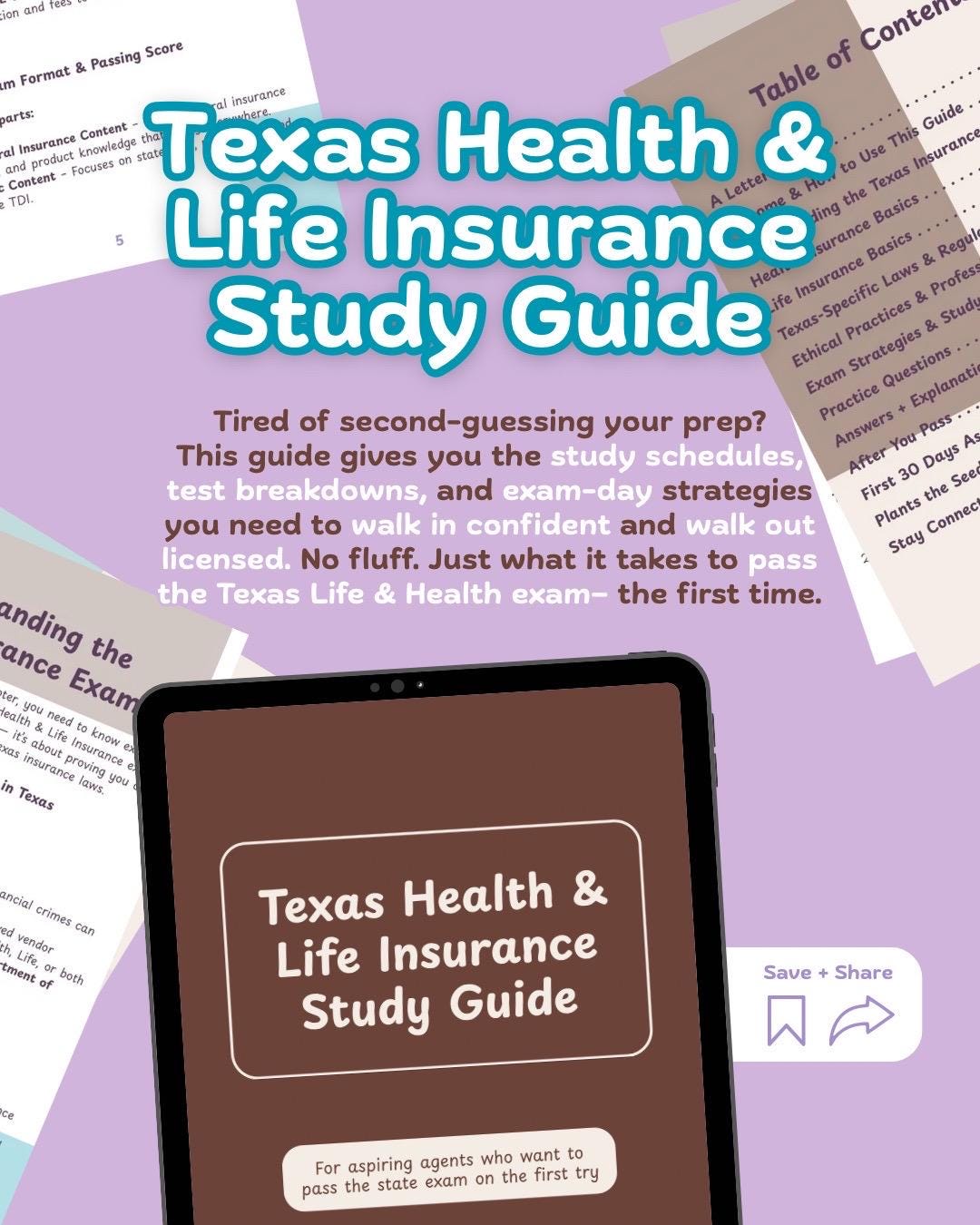 Texas Health & Life Insurance Exam Study Guide 2026 — Digital PDF - Etsy