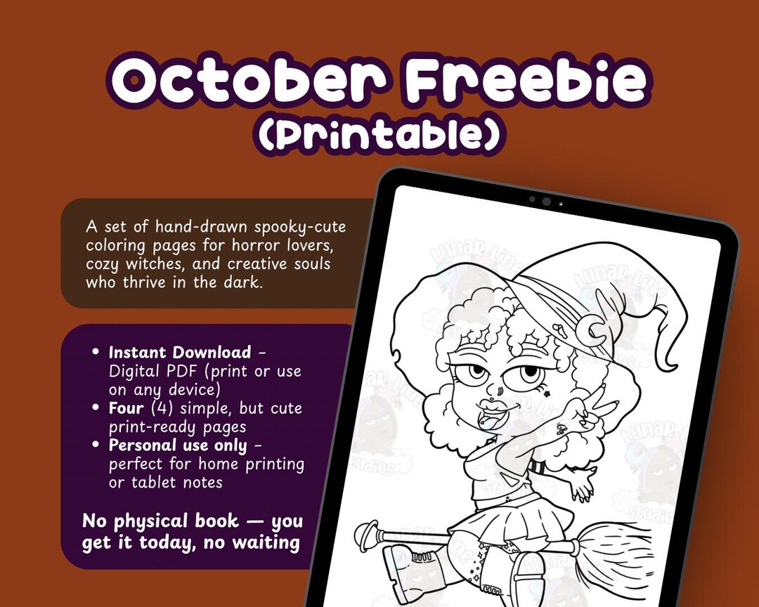 October “freebie” — Printable - Etsy