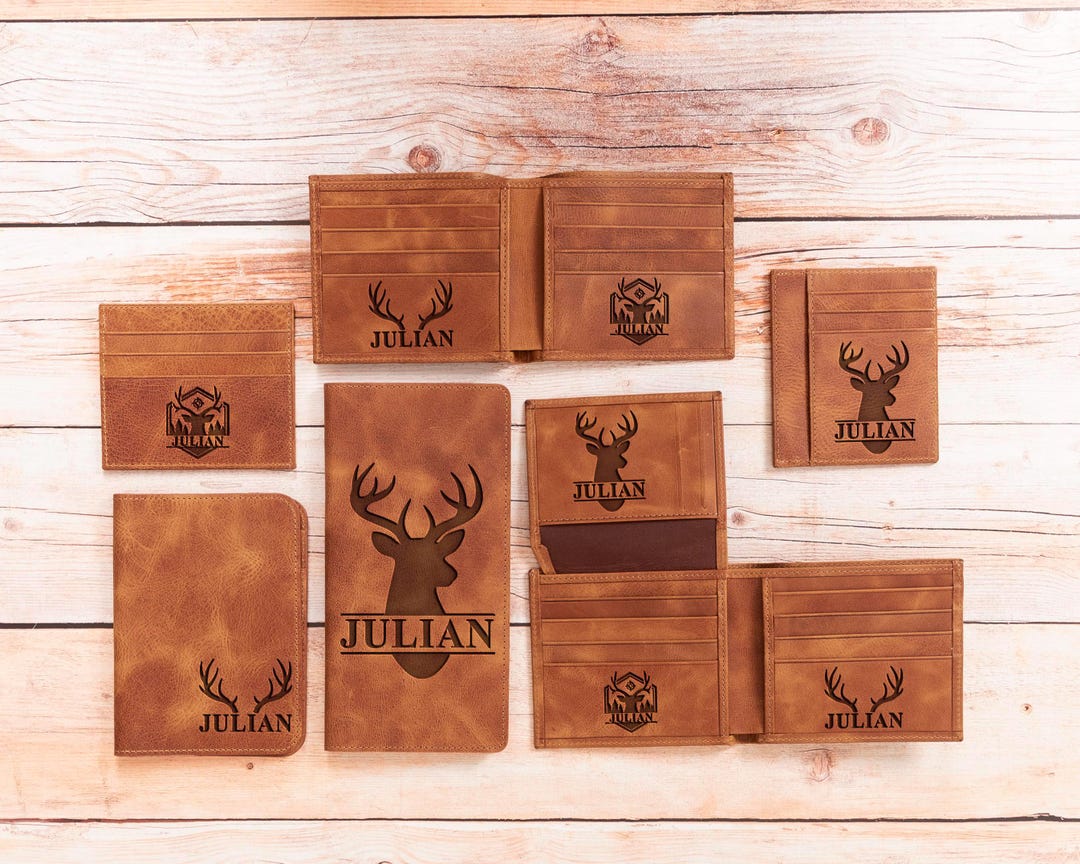 Deer Hunter Bifold ID Wallet, Outdoorsmen Gift, Men Large Wallet ...