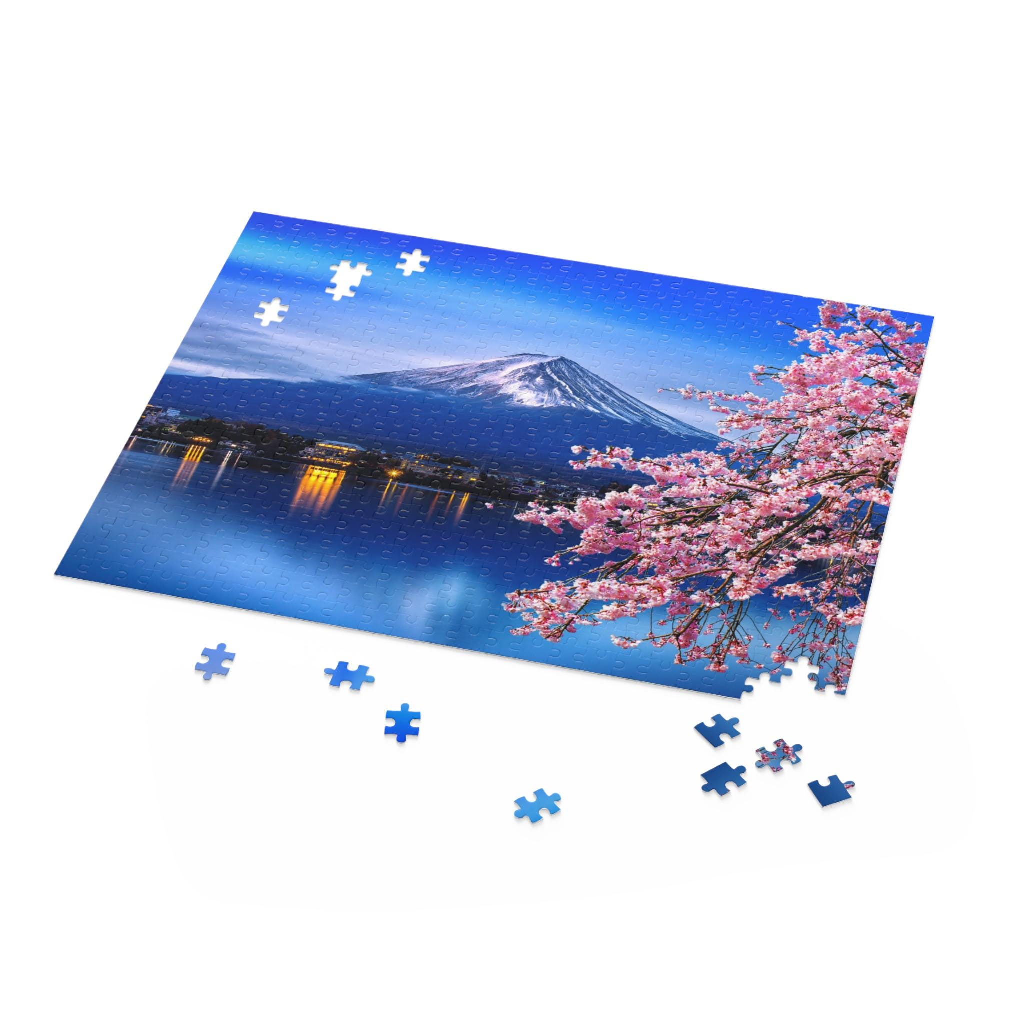Mount Fuji and Cherry Blossom Trees Puzzle - 120, 252, 500-piece ...