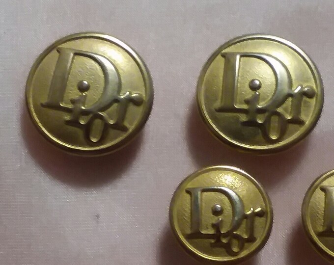 Vintage Dior Gold Blazer Buttons C 1990's - Etsy