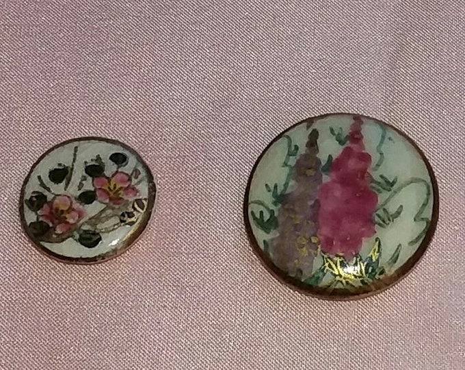 Vintage Satsuma Buttons in Cream With Gold Accents - Etsy