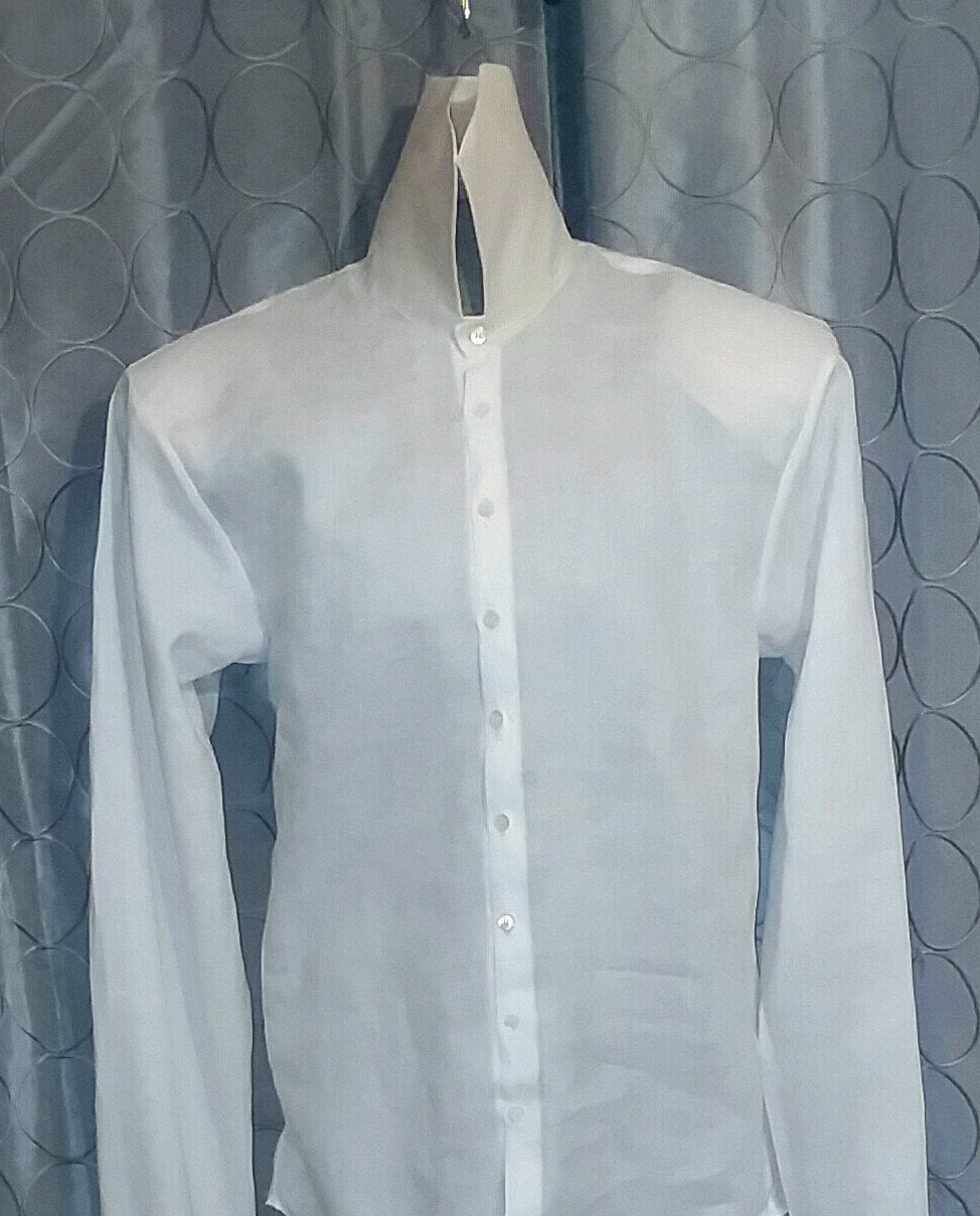Edwardian Man's Shirt With Extra High Collar - Etsy