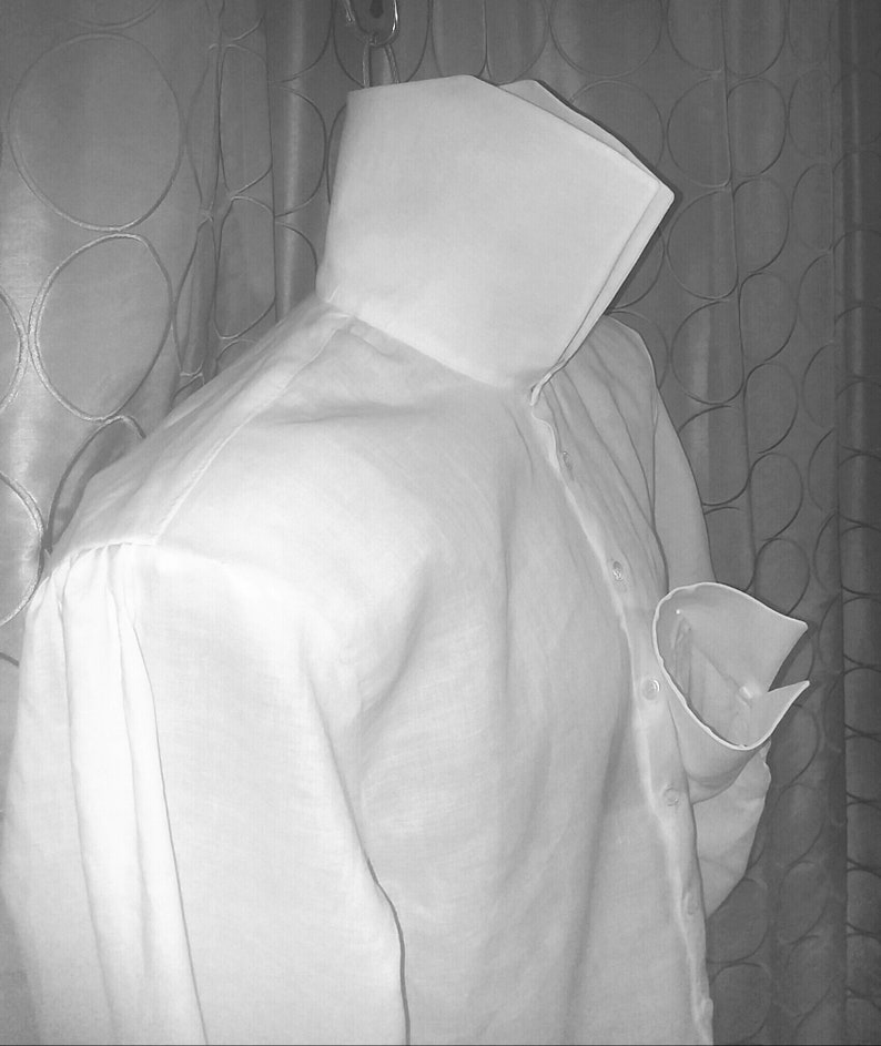 Edwardian Man's Shirt With Extra High Collar - Etsy