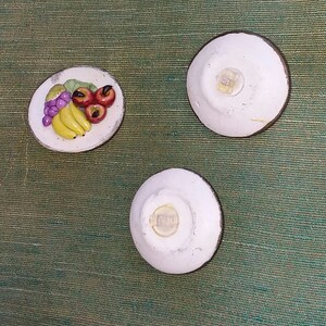 Hand Made Ceramic Fruit Plate Buttons - Etsy