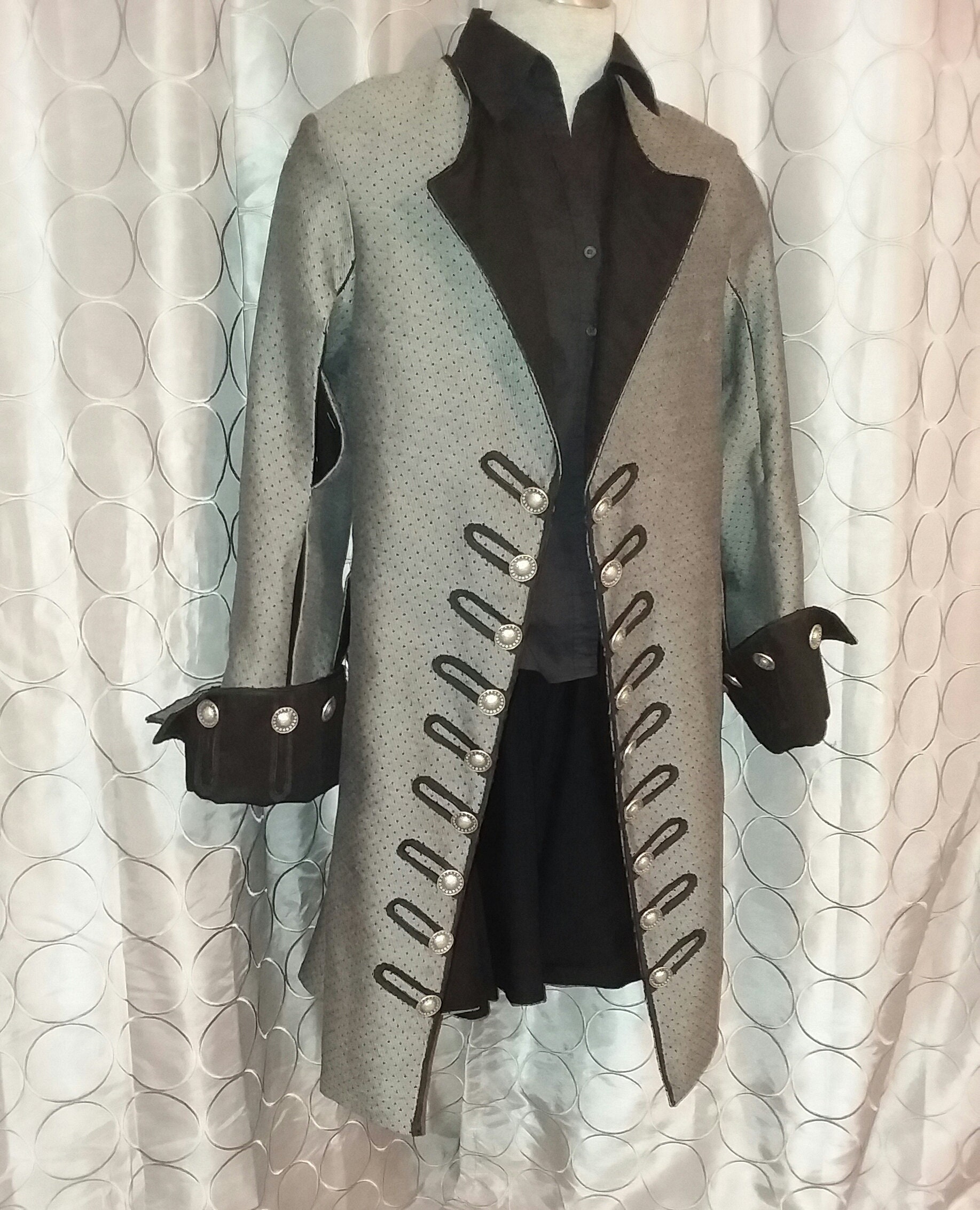 18th Century Pirate Captain Coat With Full Skirted Back and - Etsy