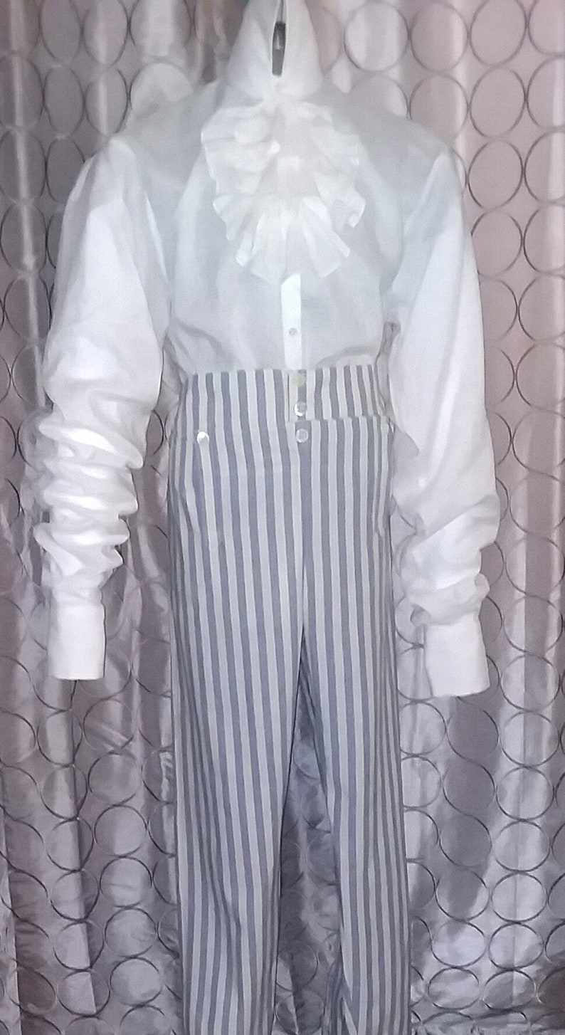 18th Century English Regency Shirt Extra High Collar Neck | Etsy