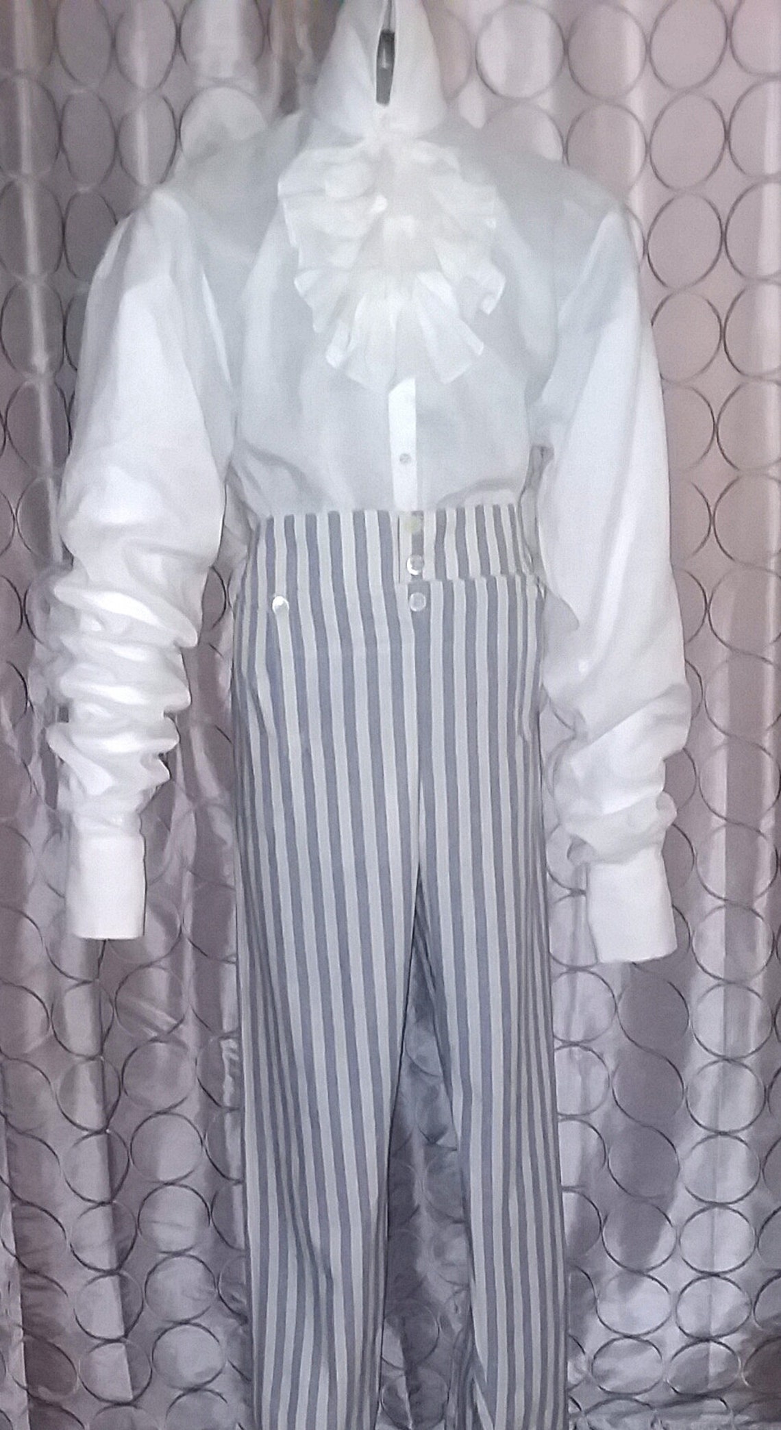 Summertime English Regency Fall Front Trousers in Blue and - Etsy