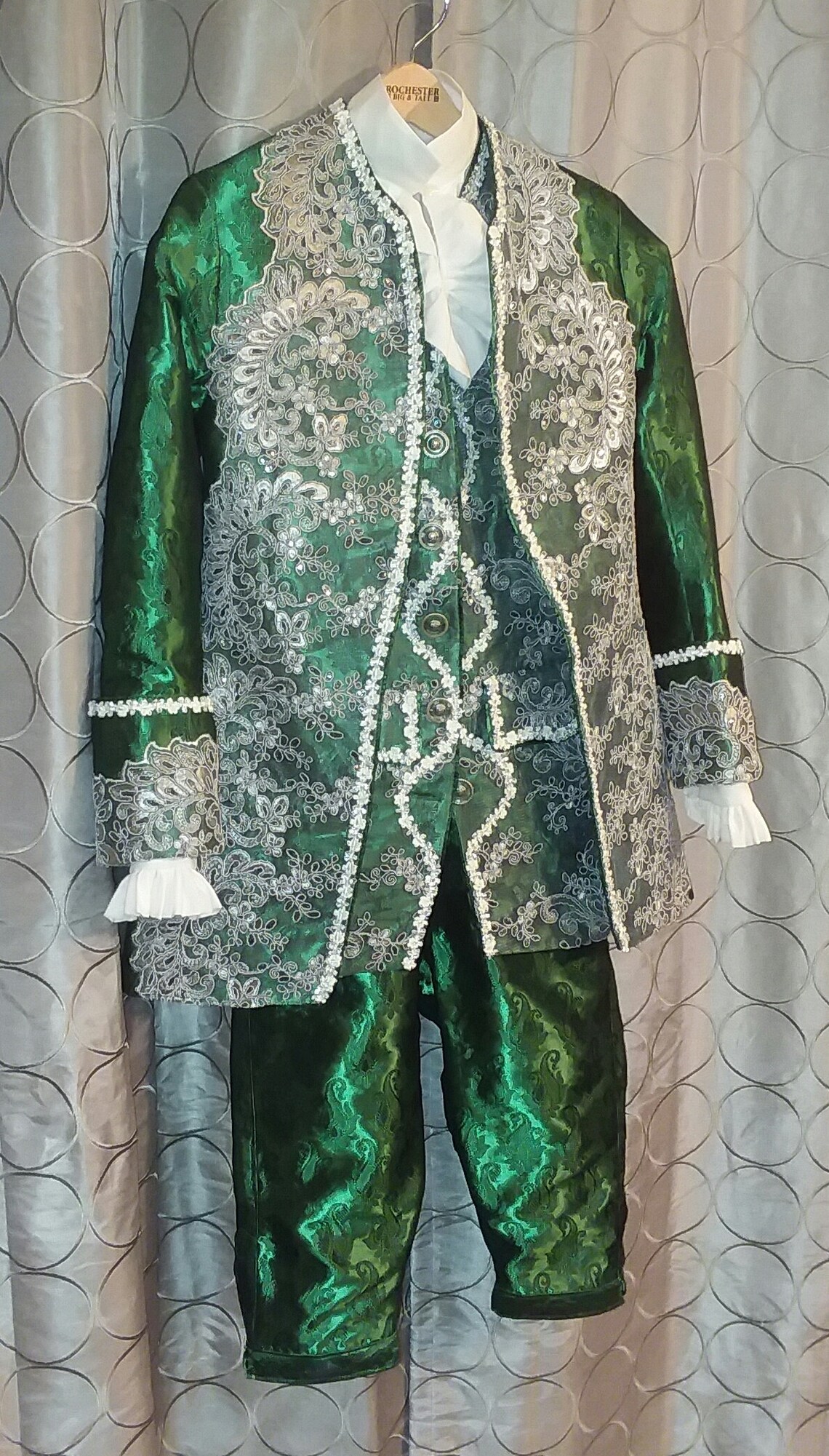 Mans 18th Century Rococo Suit Ensemble in 4 Pieces Black Satin - Etsy