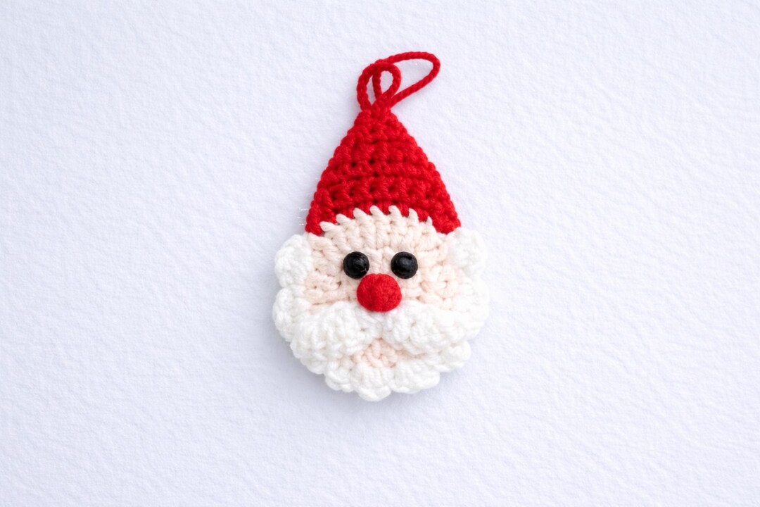Mini Crochet Santa Appliqué Pattern PDF | Beginner Crochet Christmas ...