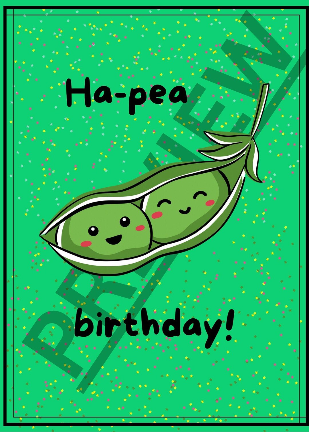 2 Peas in A Pod Birthday Card - Etsy