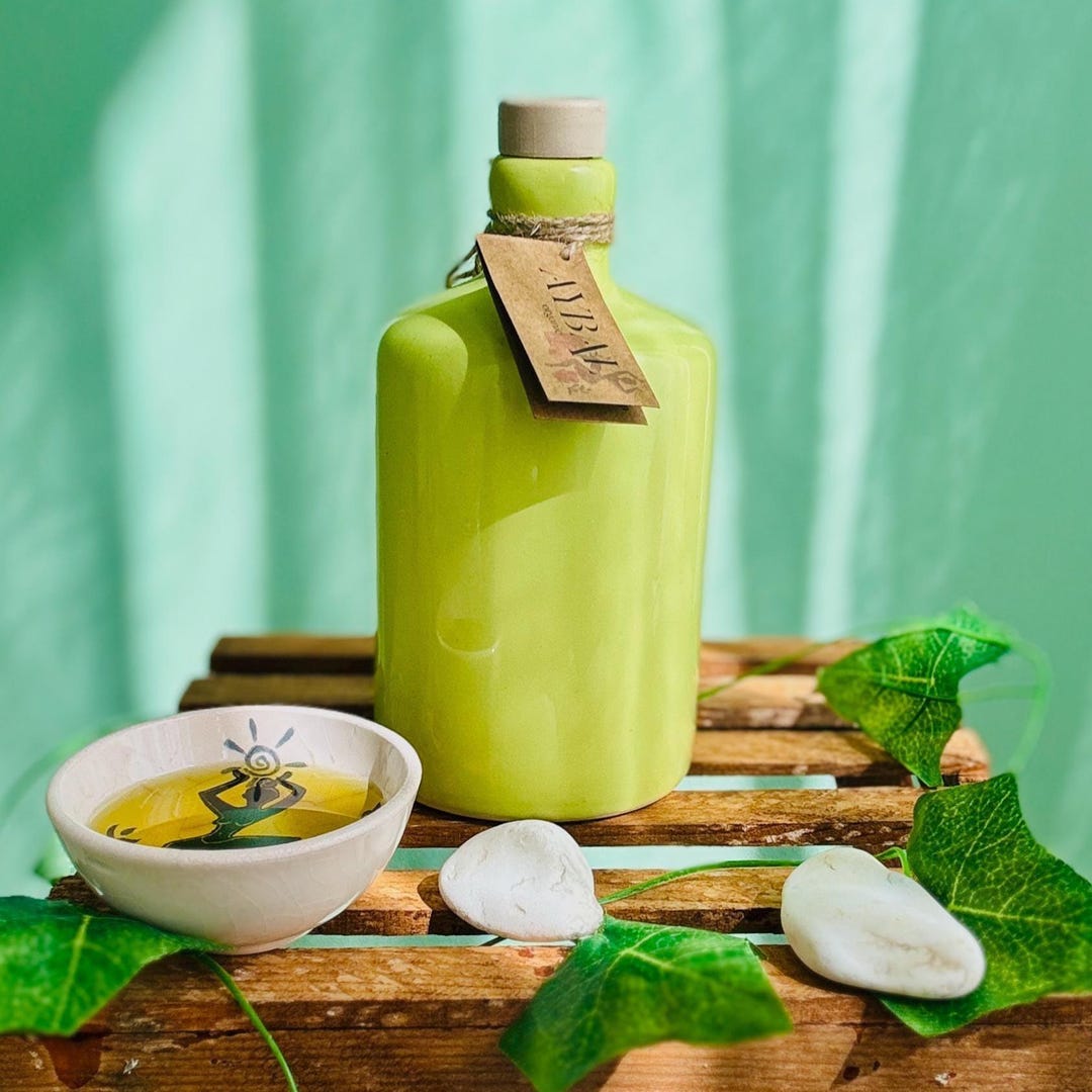 Handmade Venus Ceramic Bottle – Refillable Oil or Vinegar Dispenser ...