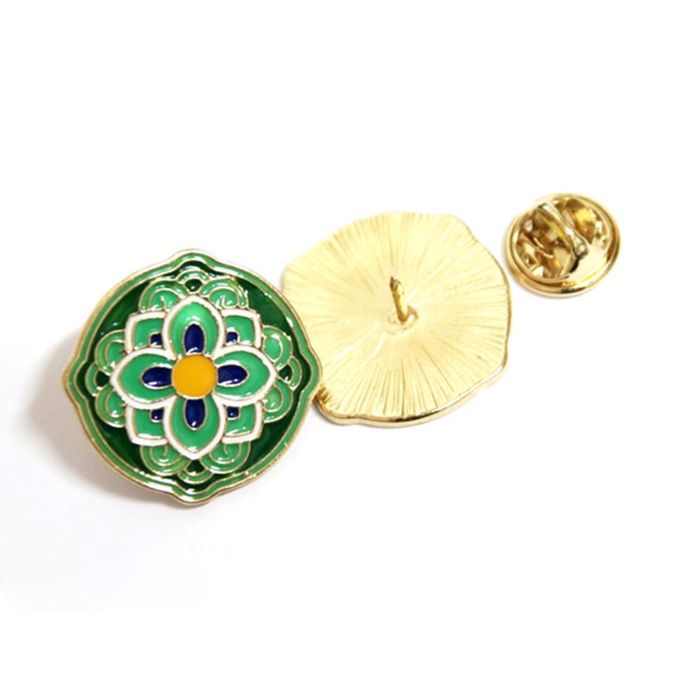 Korean Dancheong Enamel Pin, Traditional Pattern Brooch, Kpop Demon ...