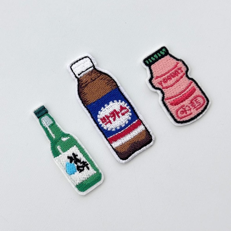 Yakult Patch, Korean Yogurt Drink Patch, Iron on Bottle Patch, Kawaii ...