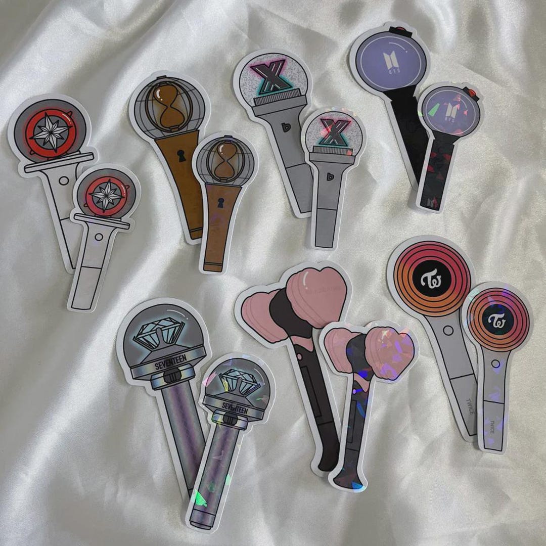 Kpop Lightstick Sticker Set | Holomoon - Etsy