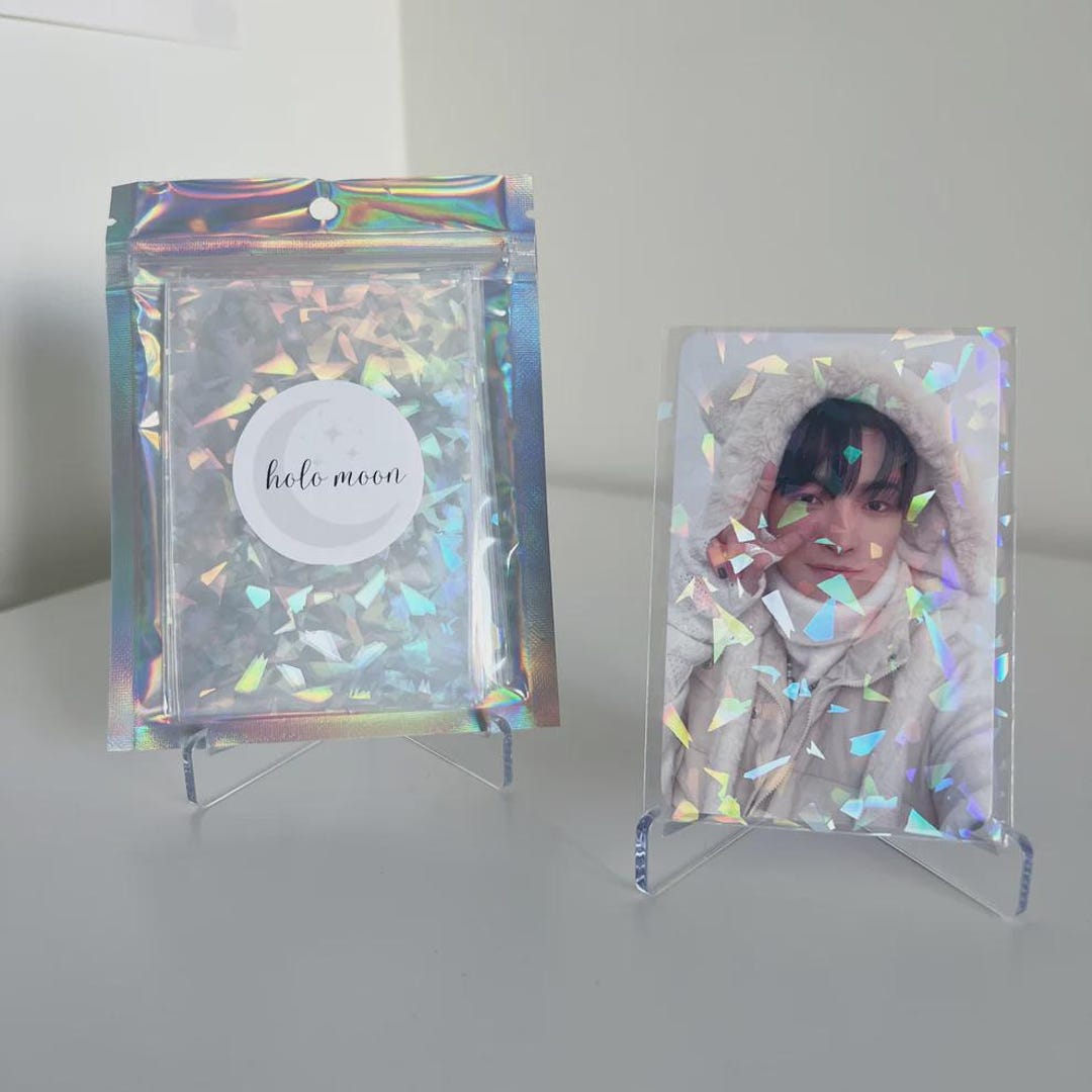 Holographic Diamond Kpop Photocard Sleeves (25 Pack) | Holomoon - Etsy
