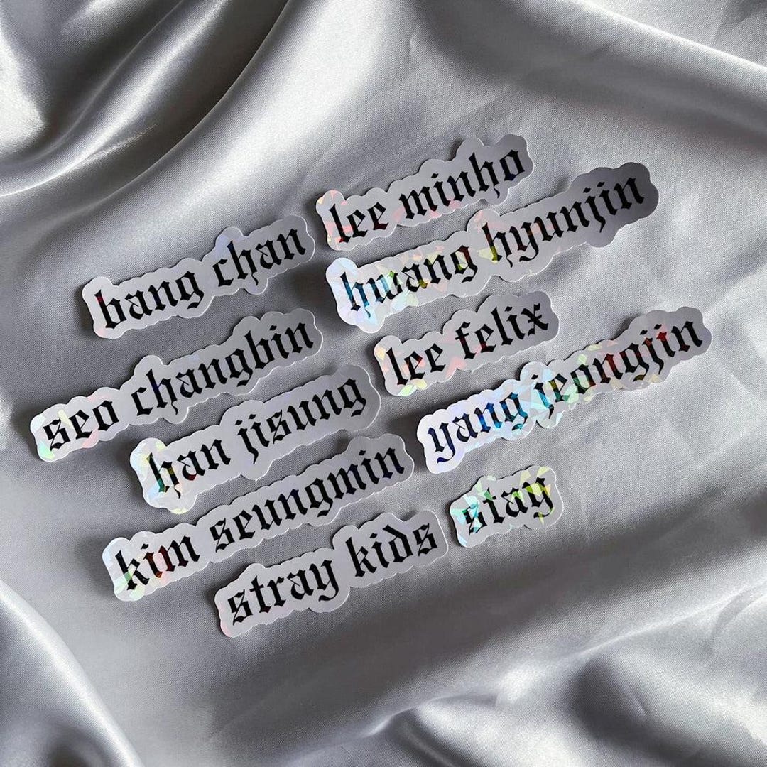 Stray Kids Kpop Name Sticker Set | Holomoon - Etsy