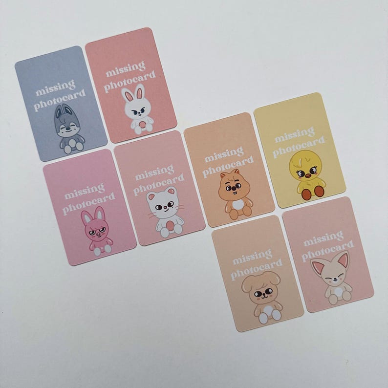 Stray Kids SKZOO Inspired Missing Photocard Binder Fillers (10 Pack) - Etsy