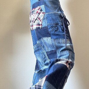 Upcycled Patchwork Denim Overalls – Handmade One-of-a-kind Reworked ...