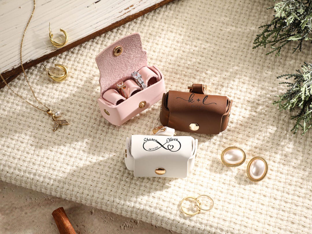 Custom Wedding Ring Holder, Personalized Wedding Ring Bearer Pouch for ...
